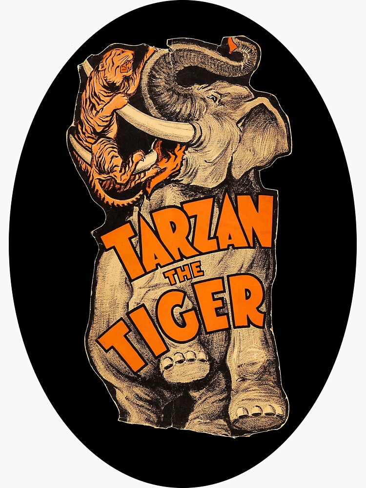 "Tarzan The Tiger" Sticker by TIGERRIFIC | Redbubble