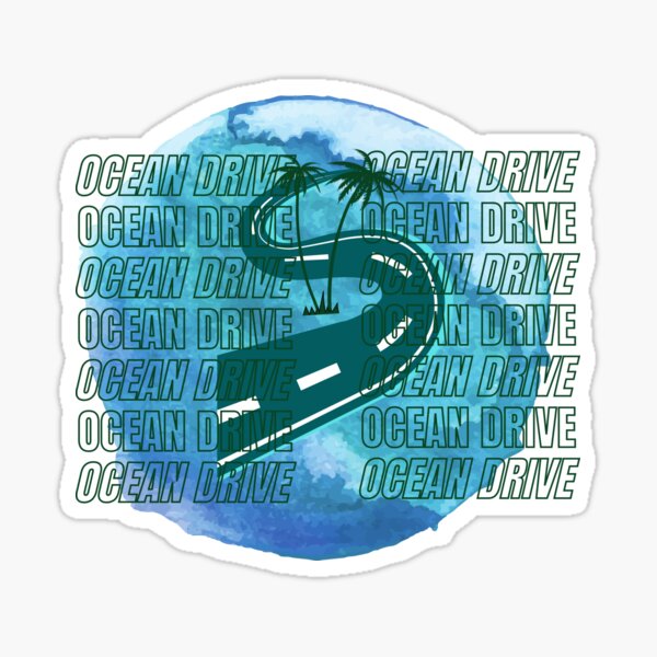 "Ocean Drive, Miami" Sticker for Sale by corralmontana | Redbubble