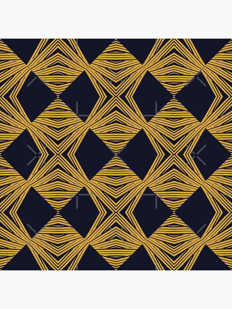 "Black and gold African tribal textile pattern art" Poster for Sale by ...