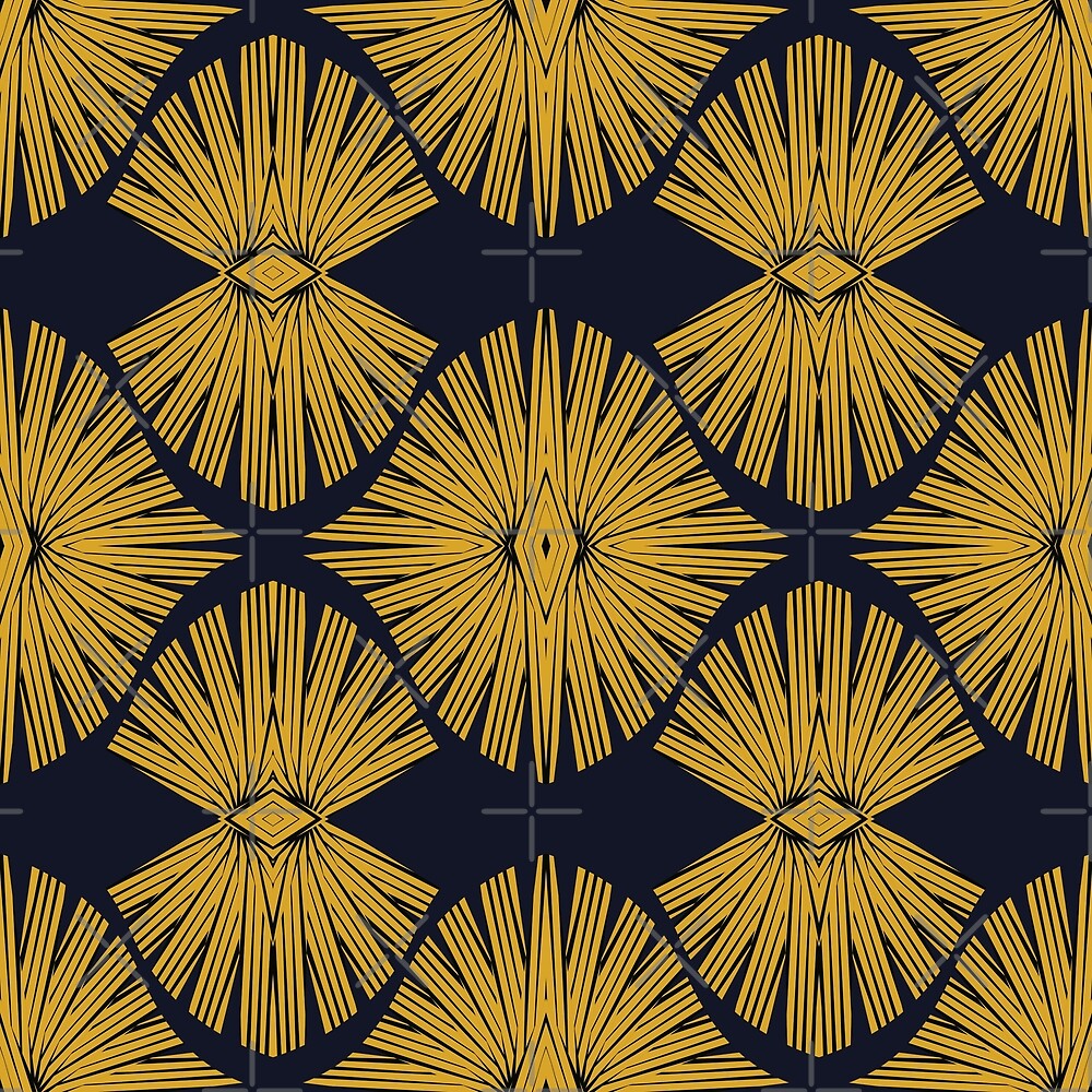 "Black and gold African tribal textile pattern art" by DADA635 | Redbubble