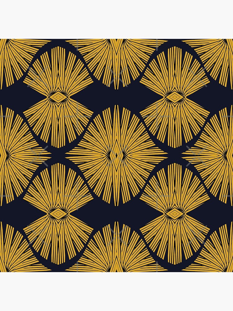 "Black and gold African tribal textile pattern art" Poster by DADA635 ...