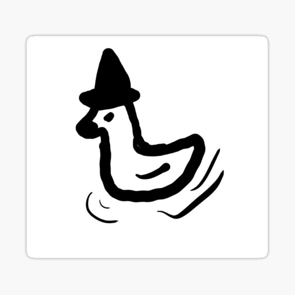 "duck in hat " Sticker by may1249 | Redbubble