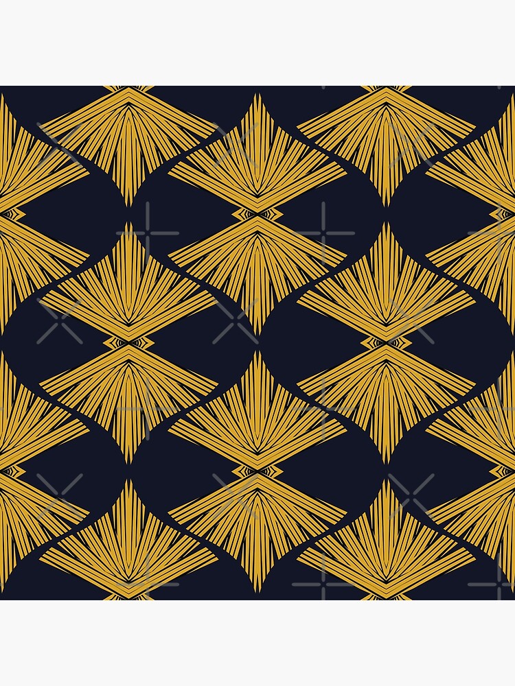 "Black and gold African tribal textile pattern art" Poster for Sale by ...
