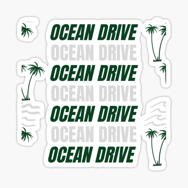 "Ocean Drive, Miami" Sticker for Sale by corralmontana | Redbubble