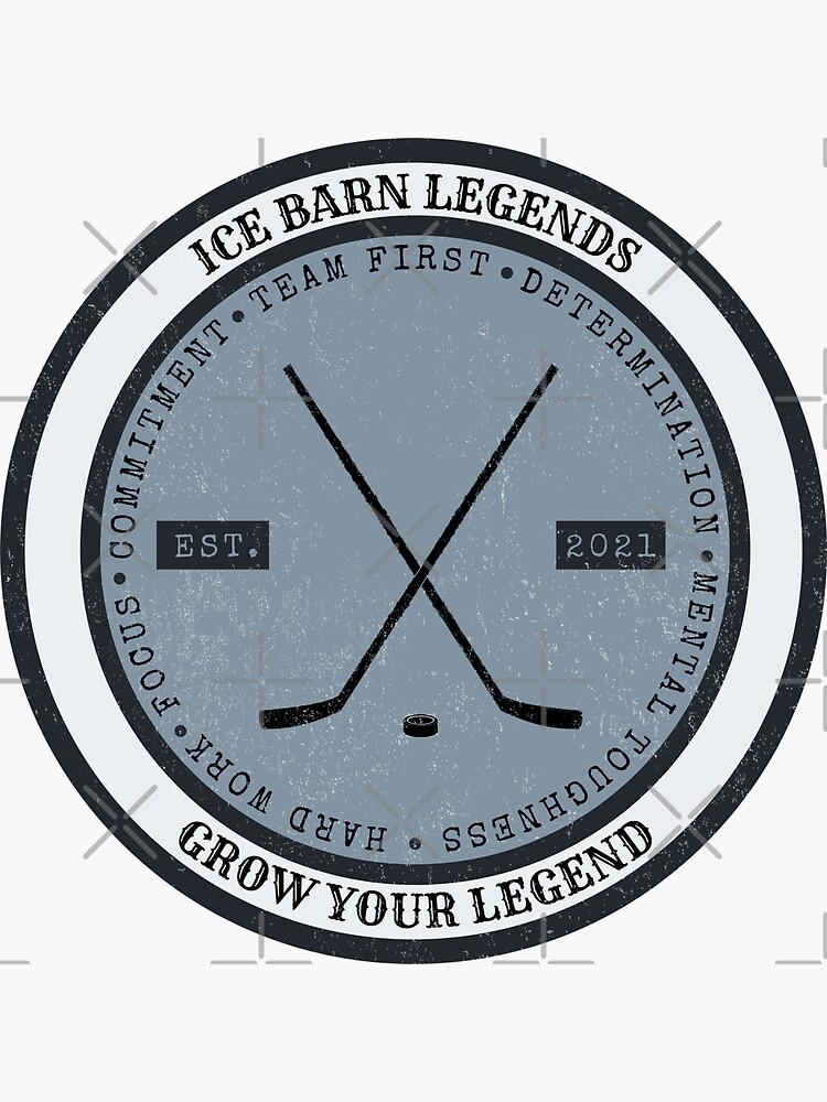 "Ice Barn Legends values distressed logo" Sticker for Sale by Pavisses ...
