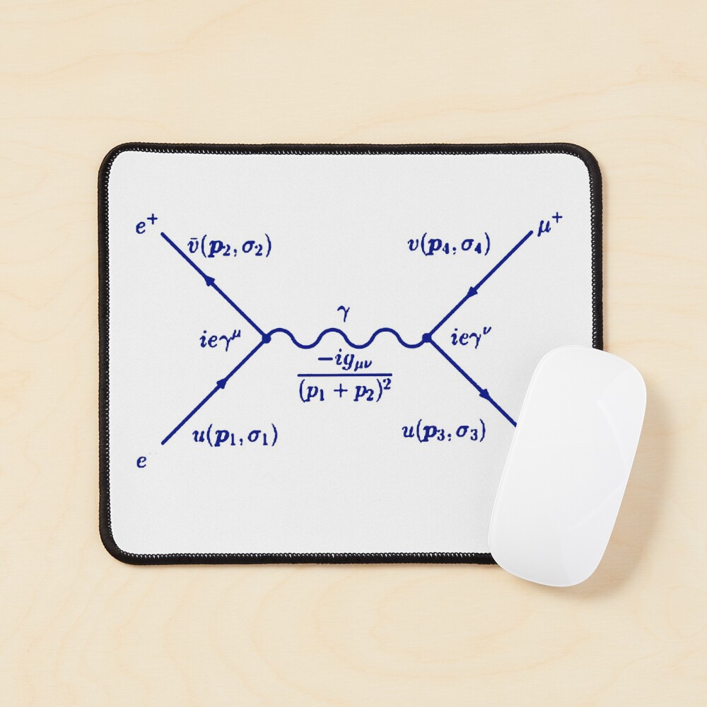 "Feynman diagram electron positron pair annihilation blue" Poster for ...