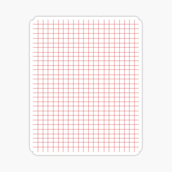 "Minimal Grid in red and white background color" Sticker for Sale by ...