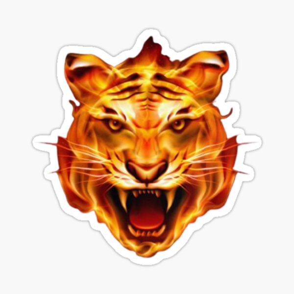 "Tiger 3d animation vector graphic design." Sticker for Sale by ...