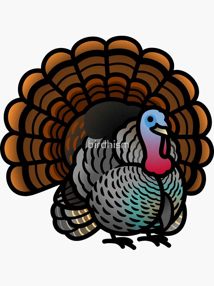 "Chubby Wild Turkey" Sticker for Sale by birdhism | Redbubble