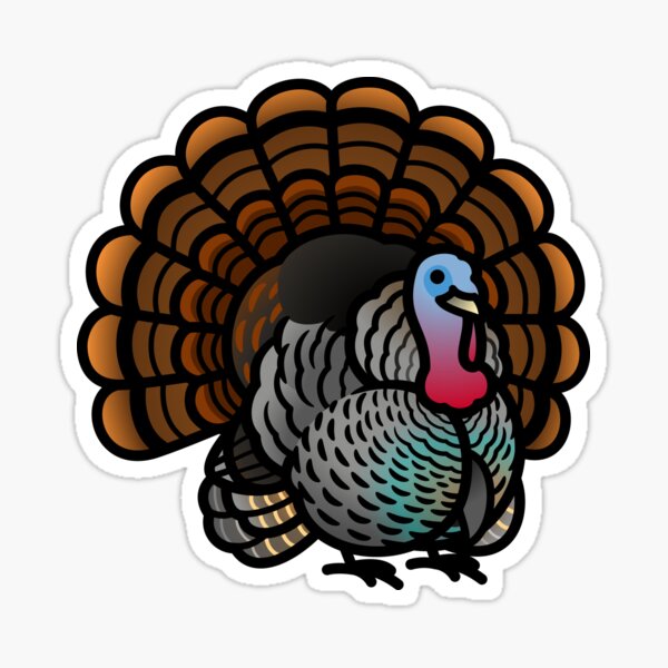 "Chubby Wild Turkey" Sticker for Sale by birdhism | Redbubble