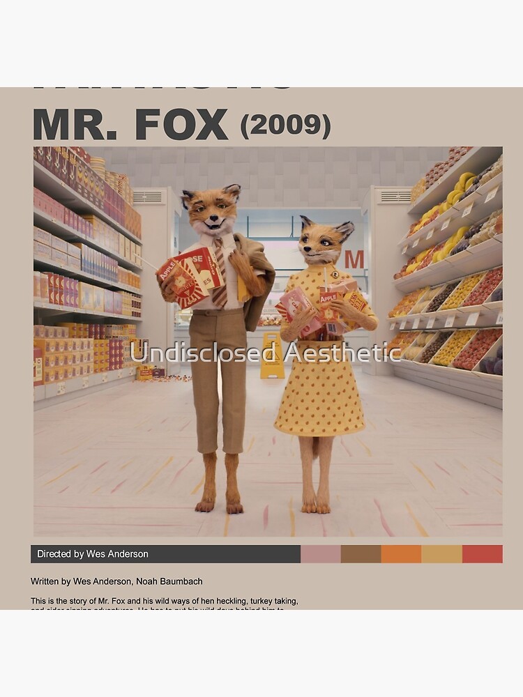 "Fantastic Mr. Fox (2009) Mr. & Mrs Fox. Vintage Poster" Pin for Sale ...