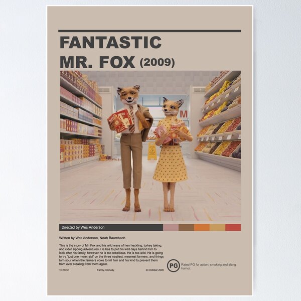 "Fantastic Mr. Fox (2009) Mr. & Mrs Fox. Vintage Poster" Poster for ...