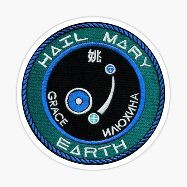 "Hail Mary Mission Patch" Sticker for Sale by memeasaurus | Redbubble