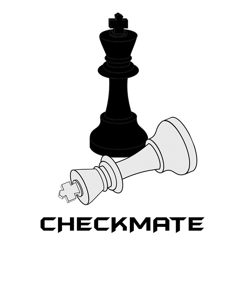 "Checkmate Awesome Check Chess Checkers Queen King Design" by ...