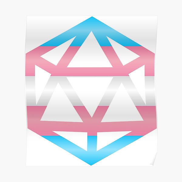 "Transgender Pride Flag D20" Poster for Sale by NovotnyDesigns | Redbubble