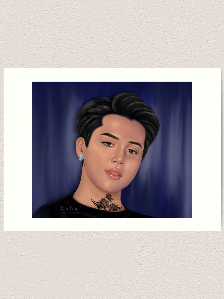 "BTS Jimin digital art , Jimin illustrations " Art Print by artrahx | Redbubble