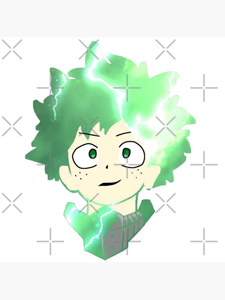 "Deku green lightning overlay" Poster for Sale by obsedian-dream ...