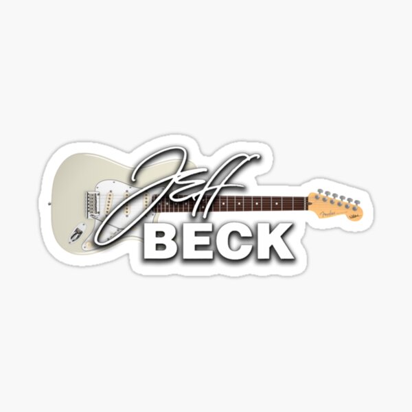 "Jeff Beck logo| Perfect Gift" Sticker for Sale by hollyraphe | Redbubble