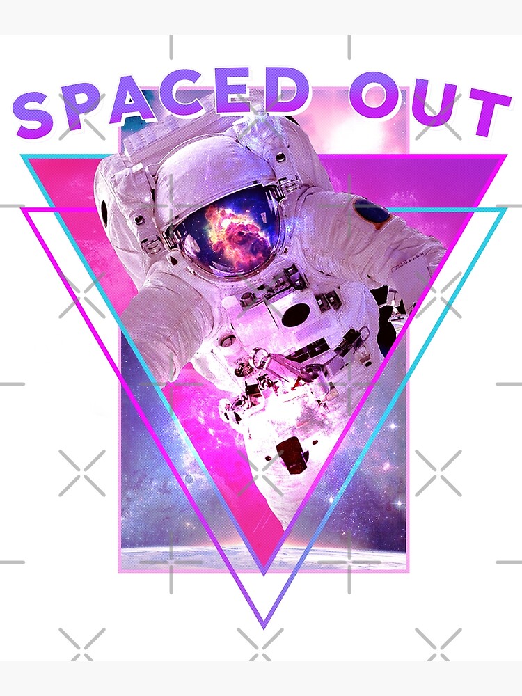 "Vaporwave Astronaut Spaced Out. Aesthetic Spaceman Design design ...