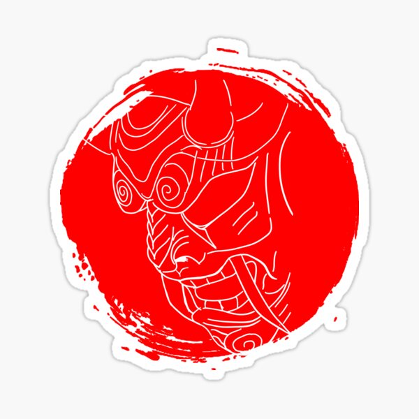 "Oni mask" Sticker for Sale by mushin- | Redbubble