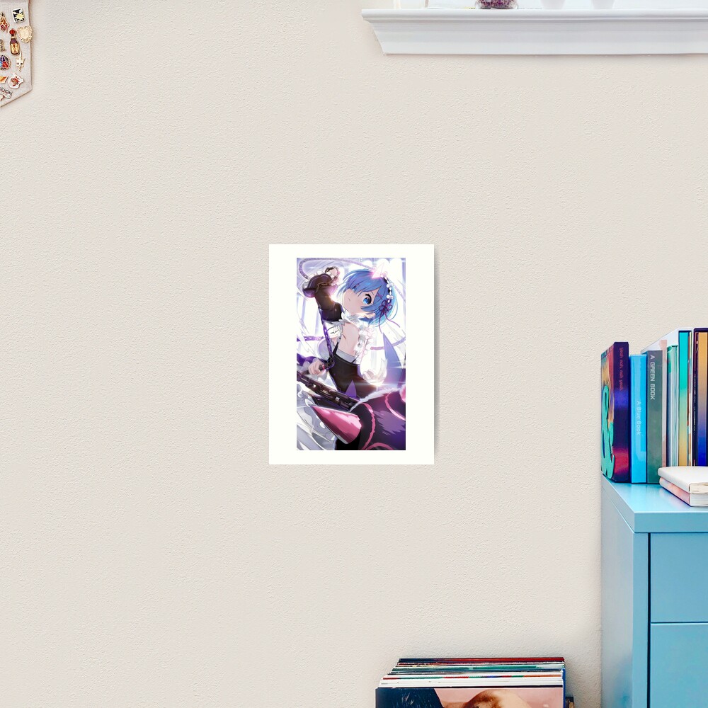"Re:Zero Rem Demon Form & Azure Comet" Art Print for Sale by ...