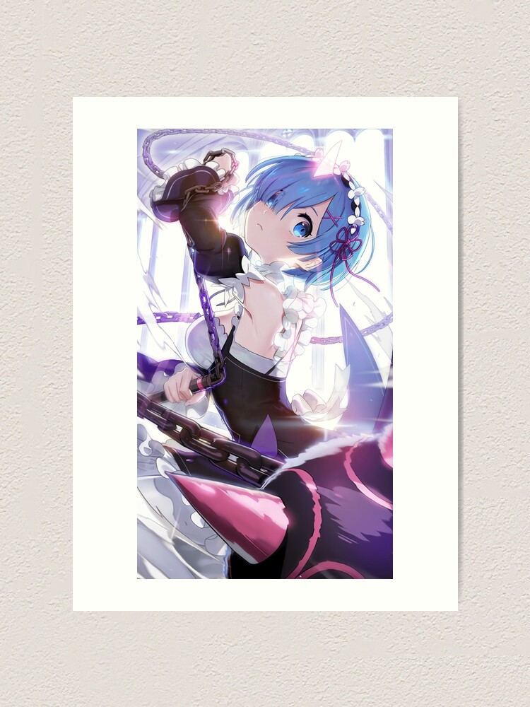 "Re:Zero Rem Demon Form & Azure Comet" Art Print for Sale by ...