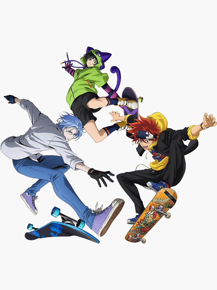 "sk8 trio - Sk8 the infinity" Sticker for Sale by BluePencilArt | Redbubble