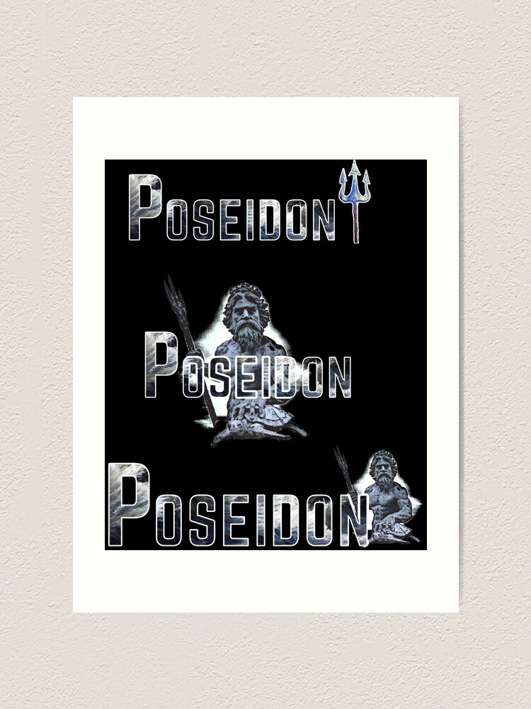 "poseidon name design - greek mythologie - ocean god- sticker pack" Art ...