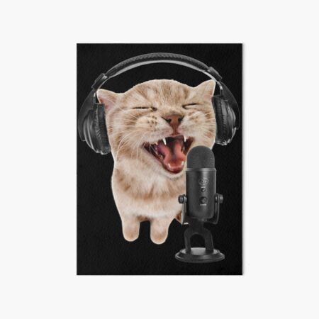 "Singer Cat Rapping Meow Rap Meme " Art Board Print by fomodesigns ...
