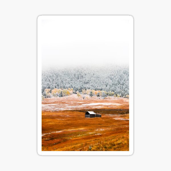 "Autumn Cabin" Sticker for Sale by Thr33dog | Redbubble