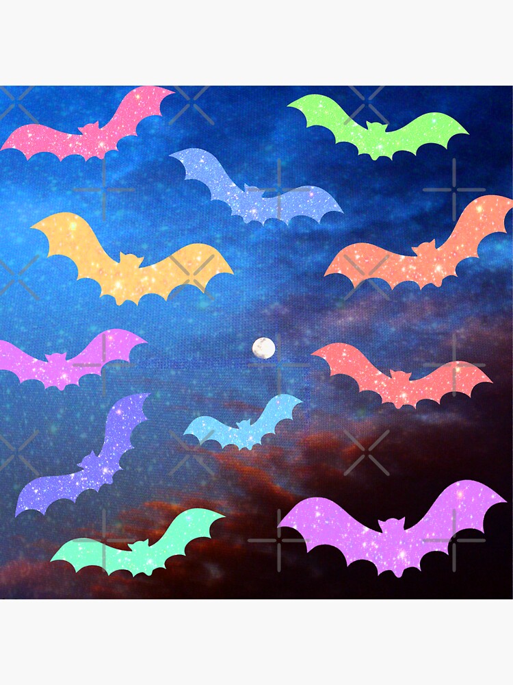 " Y2k Aesthetic Bats Sky Pattern" Sticker for Sale by amathebee | Redbubble