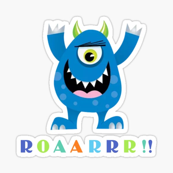 "The Roar of a Blue Monster " Sticker by Ferandancer | Redbubble