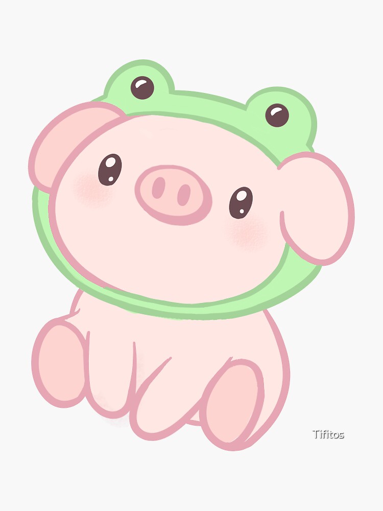"Frog Pig" Sticker by Tifitos | Redbubble