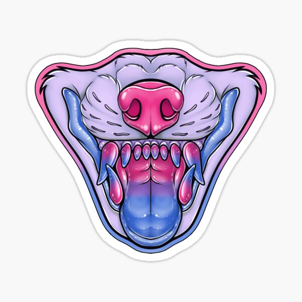 "Bissexual Flag Maw!" Sticker for Sale by FyreWolffie | Redbubble
