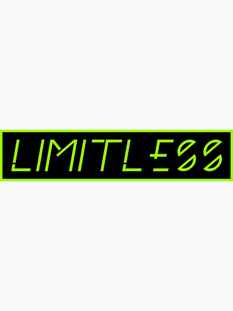 "Limitless Neon Green" Sticker for Sale by Migueman | Redbubble