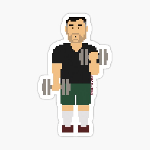 "Gary Vee Lifting Pixel Sticker" by kcsnipes | Redbubble