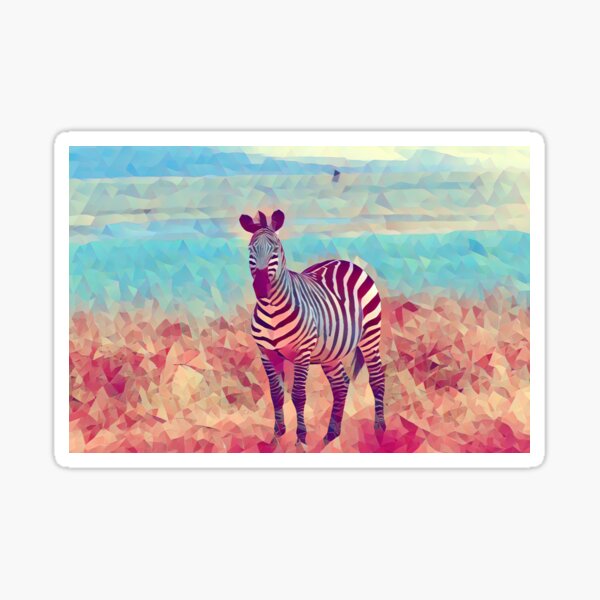 "Pastel Zebra" Sticker by ShutterDiaries1 | Redbubble