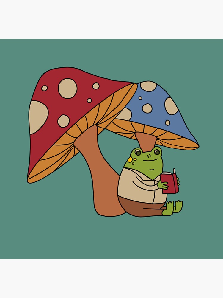 "Cottage-core Toad" Sticker by Theratmonarchy | Redbubble