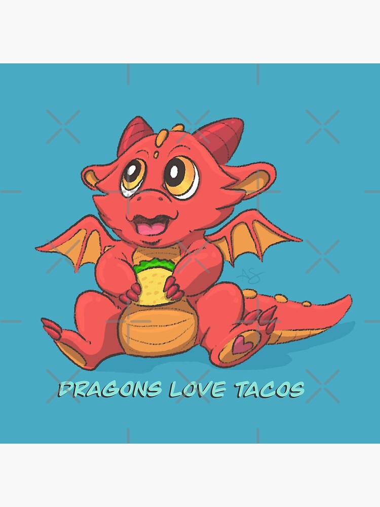 Póster «A los dragones les encantan los tacos» de Doodlebug-Art | Redbubble