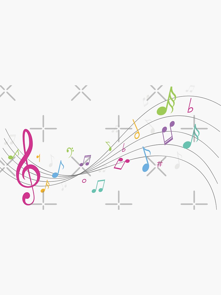 "Musical notes" Sticker by Memes-Pain | Redbubble