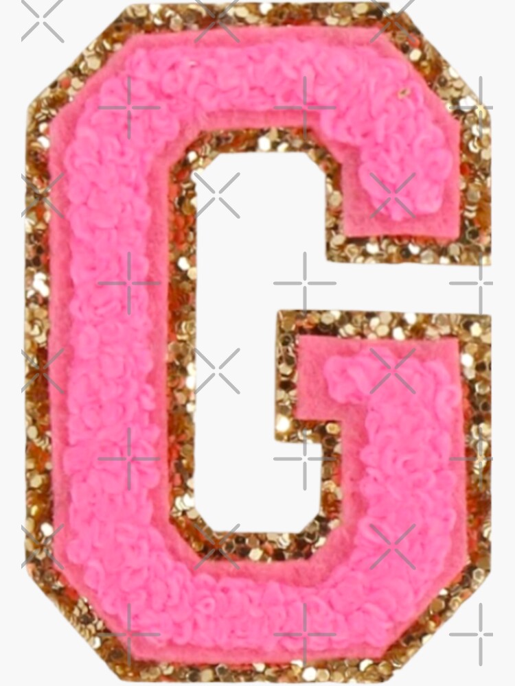 "pink varsity letter | G" Sticker for Sale by Tr3ndyDesignss | Redbubble
