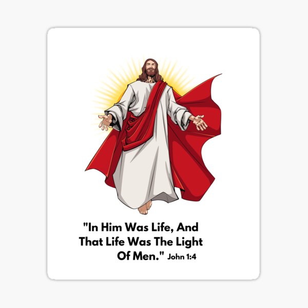"Jesus Christ " Sticker by IlustraArt | Redbubble