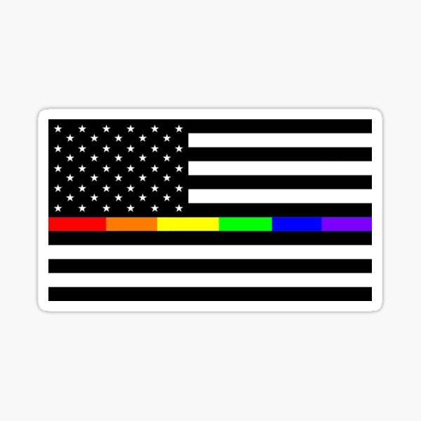 "Thin Rainbow Line Flag" Sticker for Sale by Gatorfan420 | Redbubble