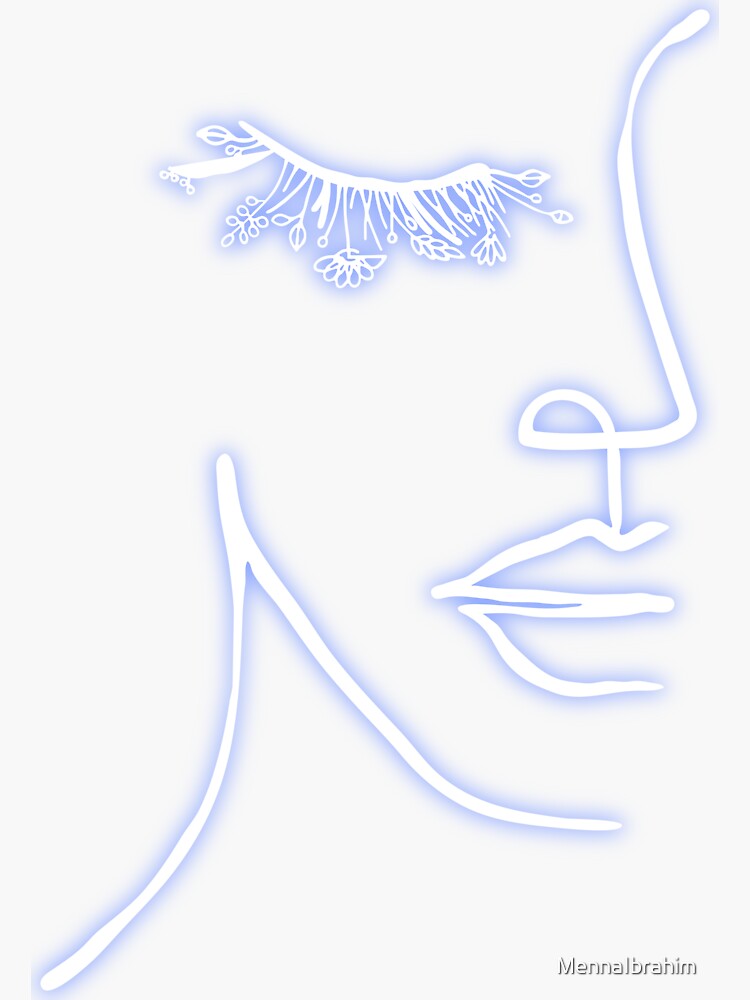 "girl face" Sticker for Sale by MennaIbrahim | Redbubble
