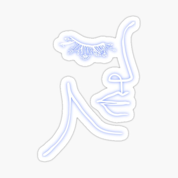 "girl face" Sticker for Sale by MennaIbrahim | Redbubble