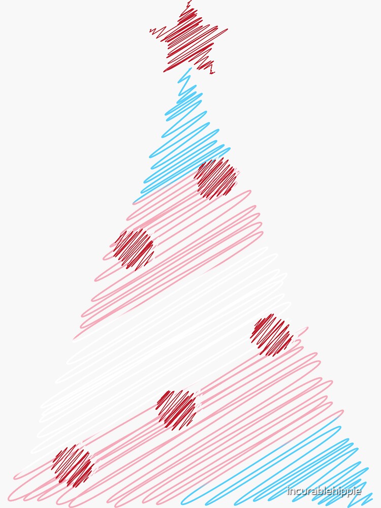 "Festive trans pride flag Christmas tree" Sticker for Sale by ...