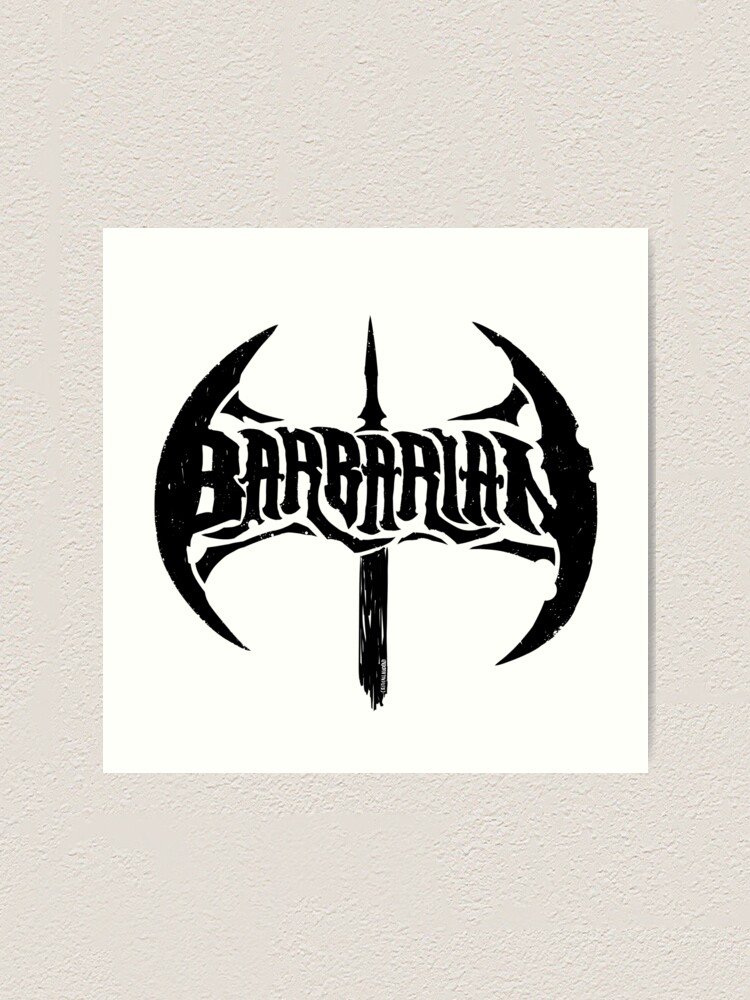 "D&D Barbarian Class Logo" Art Print by CriticalLOL | Redbubble