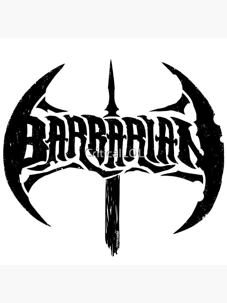 "D&D Barbarian Class Logo" Art Print by CriticalLOL | Redbubble