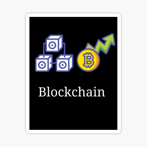 "Blockchain logo " Sticker for Sale by UpcomingTech | Redbubble