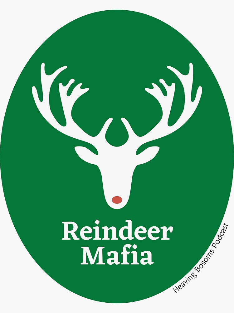 "Reindeer Mafia Medallion Design" Sticker for Sale by heavingbosoms | Redbubble